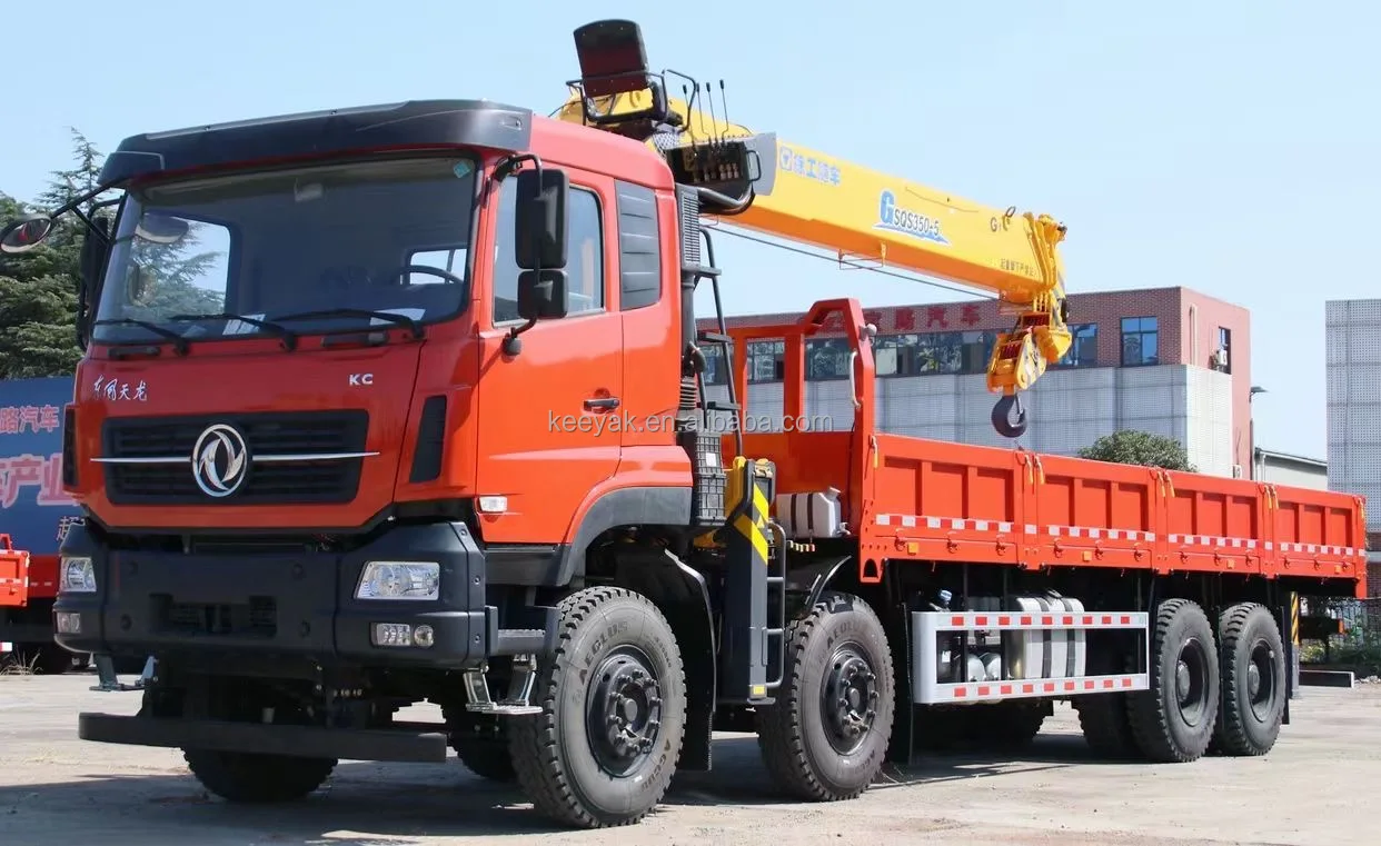 Dongfeng 25 Ton Crane Lorry Dfm Truck Mounted Cranes 8x4 Trucks With ...
