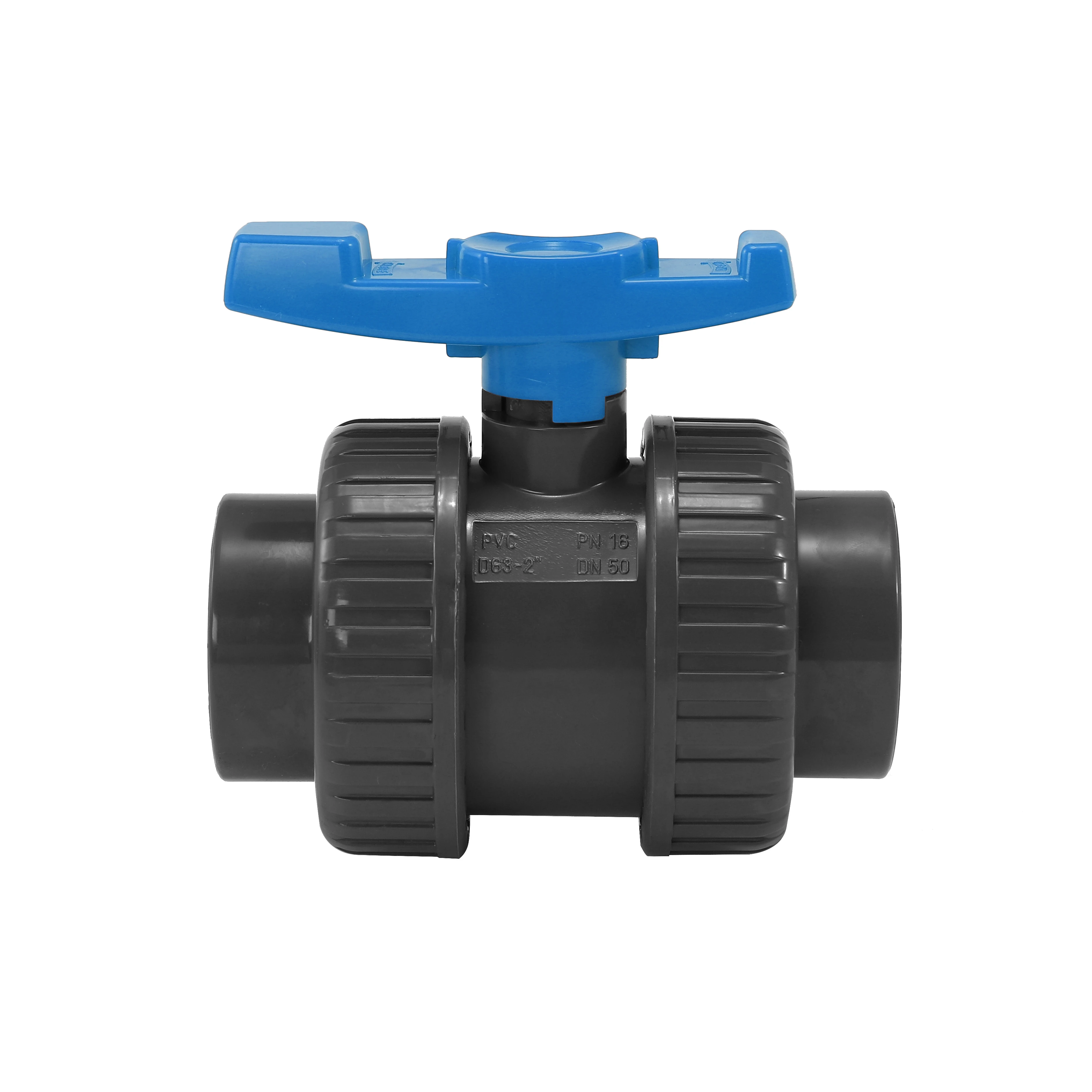 Transparent Upvc Pvc Thermoplastic Plastic Double Union Ball Valve ...