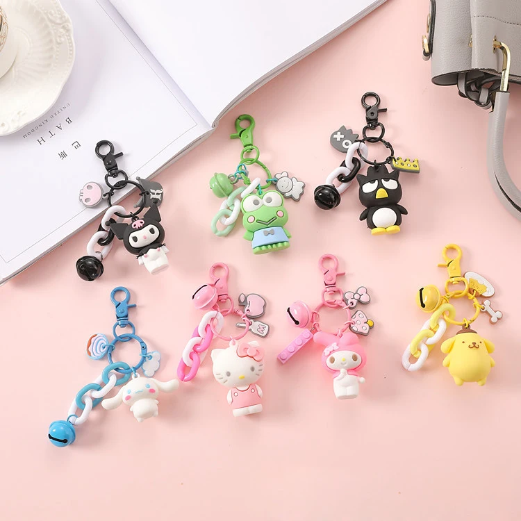 Cute Kuromi Melody Sanrio Keychain Kawaii Cartoon Big Eared Dog Frog ...
