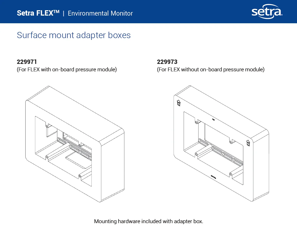 Setra pressure sensor Setra FLEX-RM and FLEX-RC Environmental Monitor ...