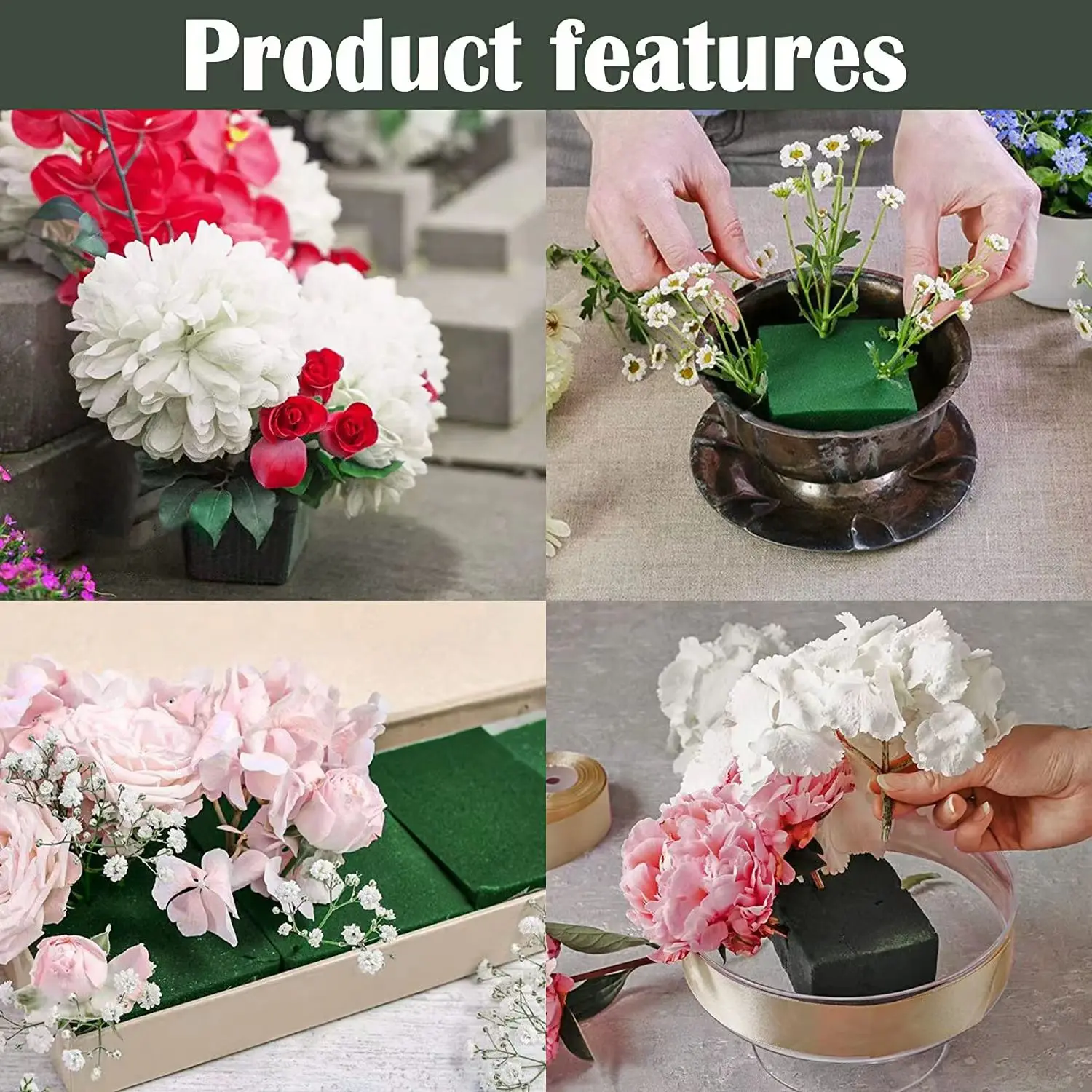 Wet Floral Foam Bricks - Perfect for Fresh Flower Arrangements