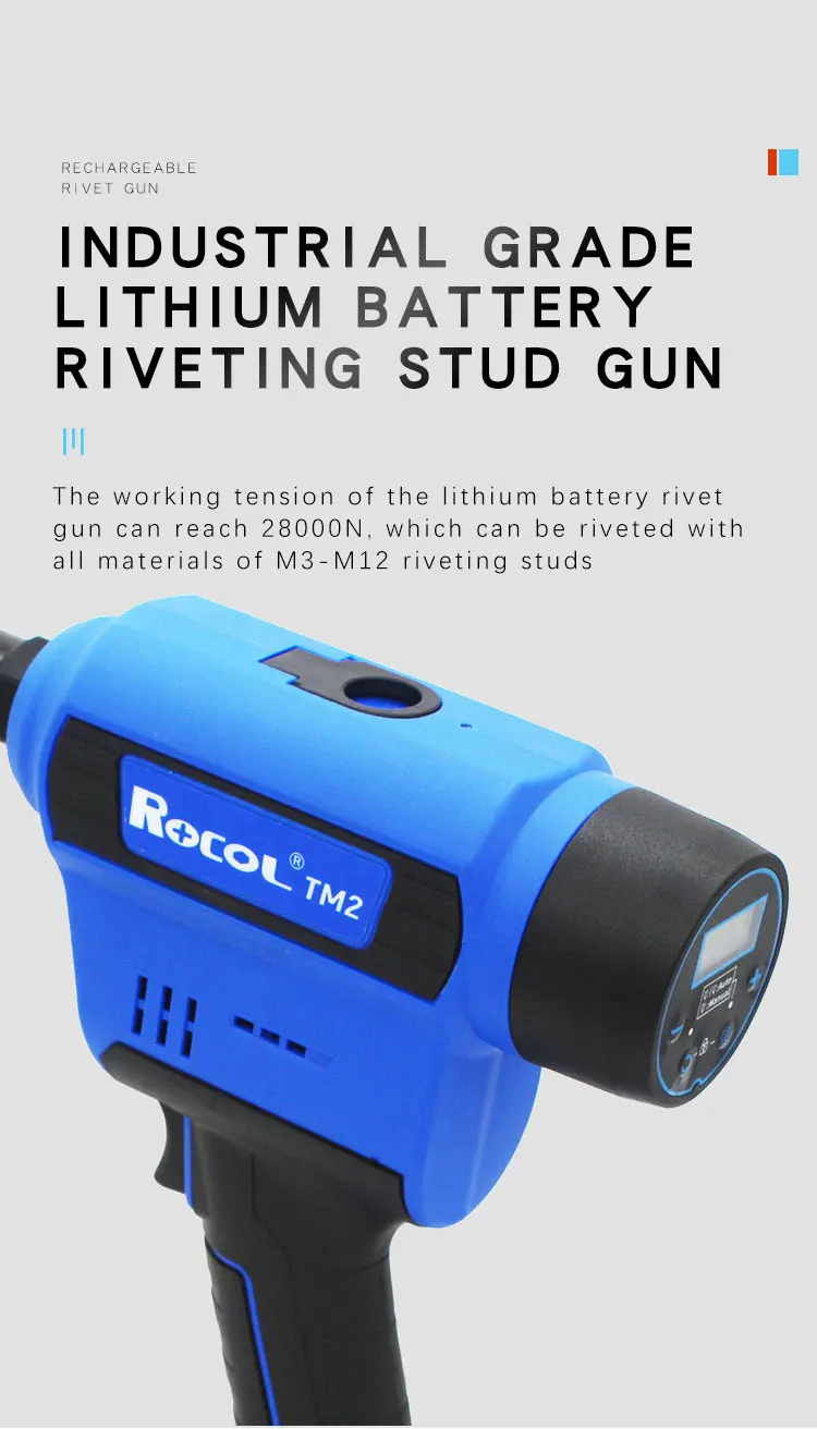 High Quality Battery Power Cordless Rivet Nut Gun Portable Rl-tm2 ...