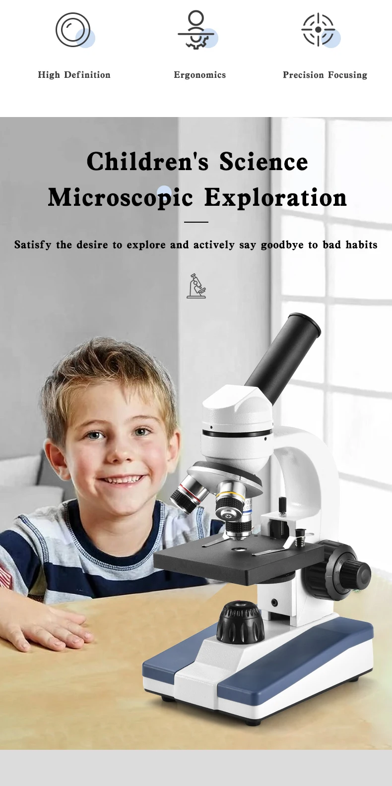 LUXUN School Biological Educational Optical Microscope