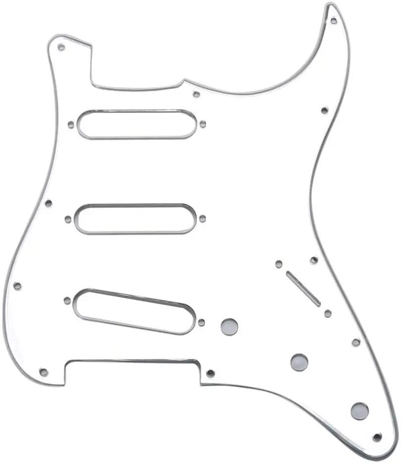 11 Hole Strat Pickguard - Clear Acrylic for Fender Guitars