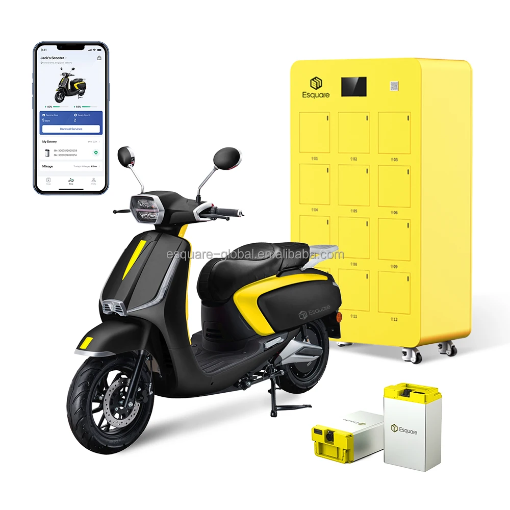 Esquare Food Delivery Scooter Swap Battery Swapping Station High Speed ...