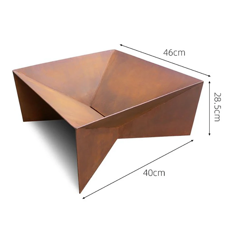 Customized Outdoor Bonfire Wood Burning Corten Steel Fire Pit for Patio ...