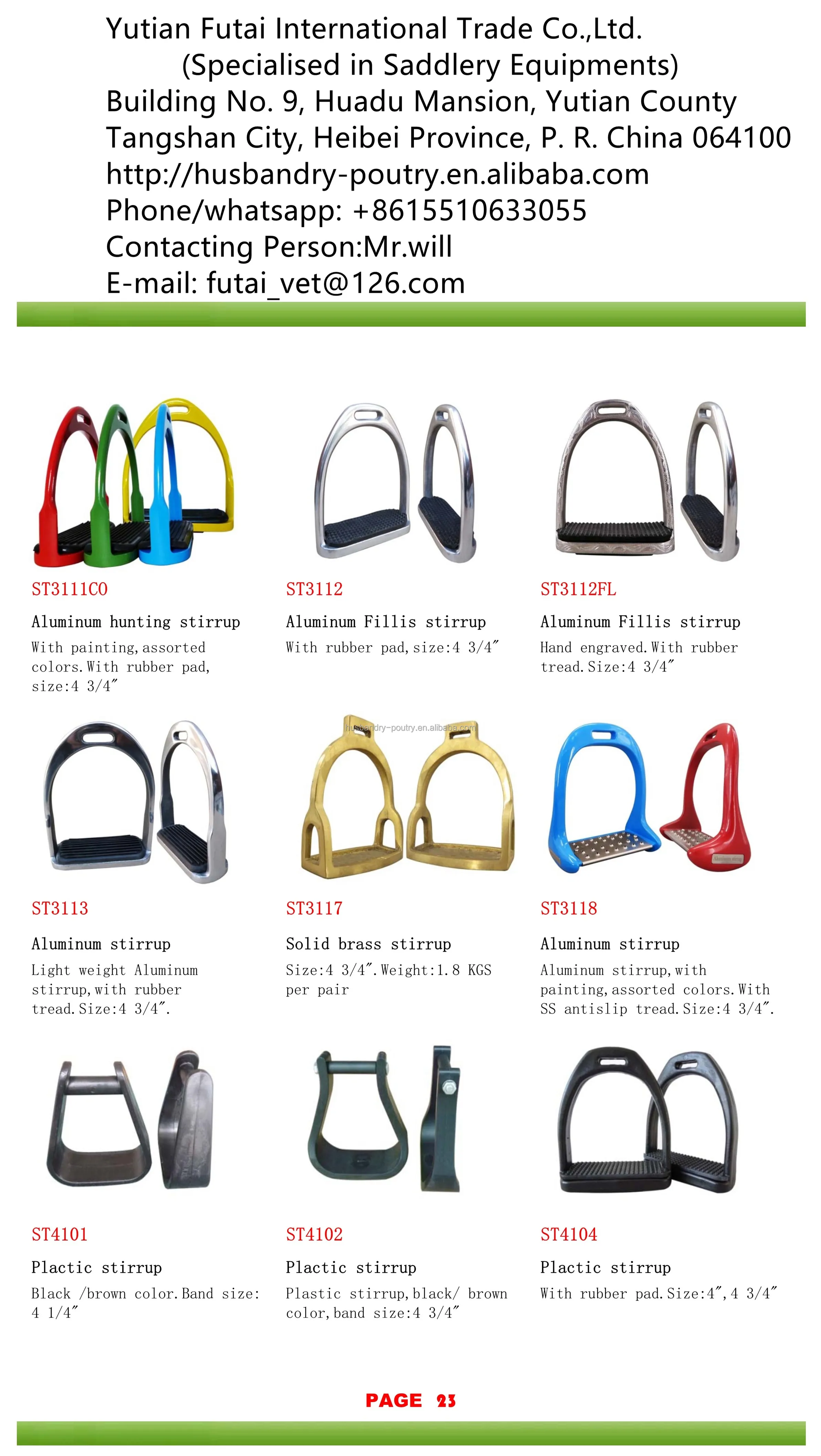 Horse Stirrup Wood Stirrup with Hand Laced Leather Tread