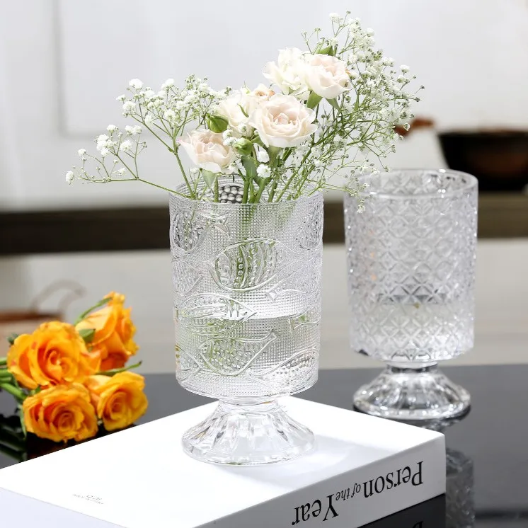 Luxury Modern Glass Vase Wedding Centerpiece Decorations Cylinder ...