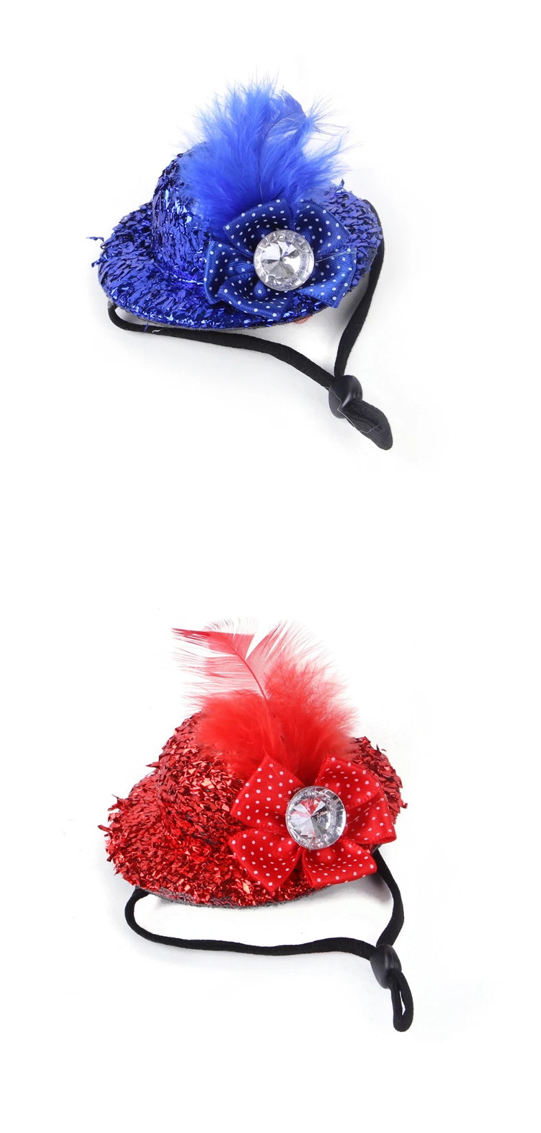 3 Pieces Chicken Hats - Funny Feather Top Hats for Hens