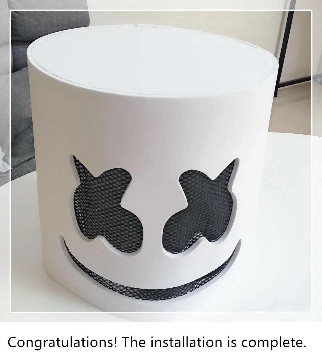 Hot Black Custom Full Face Led Light Up Mask Luminous Neon Cosplay For ...