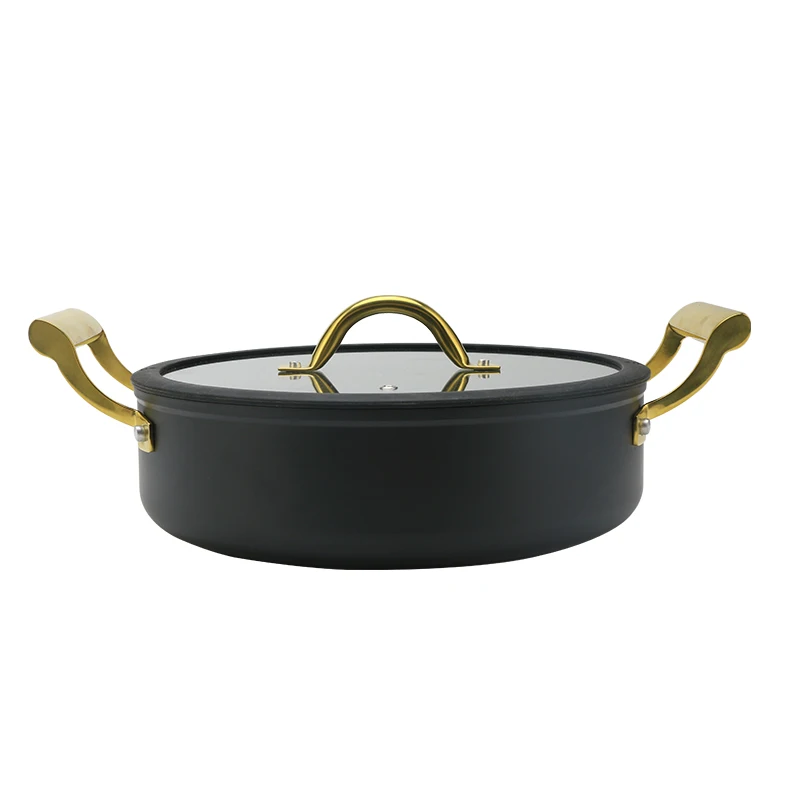 8PCS Granite Cooking Pots Cookware Set Nonstick Rose Gold Black New ...