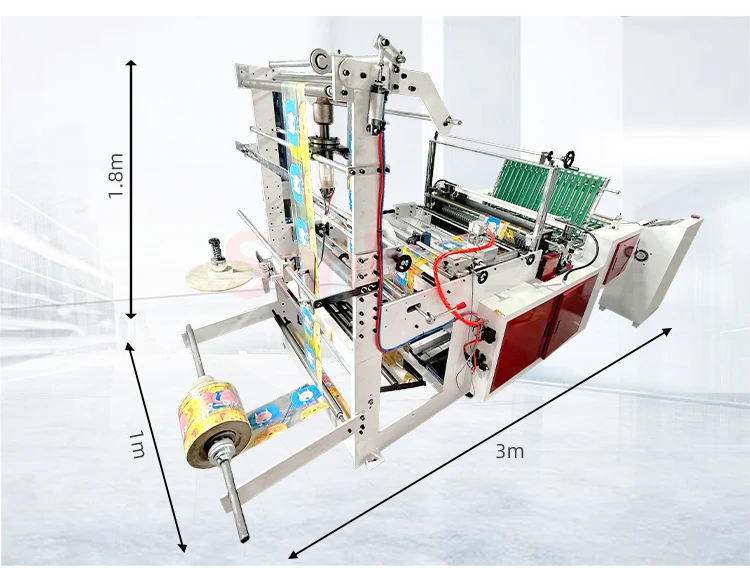 Automatic Opp Bopp Mylar Bag Making Machine With Bag Cutting And Side ...