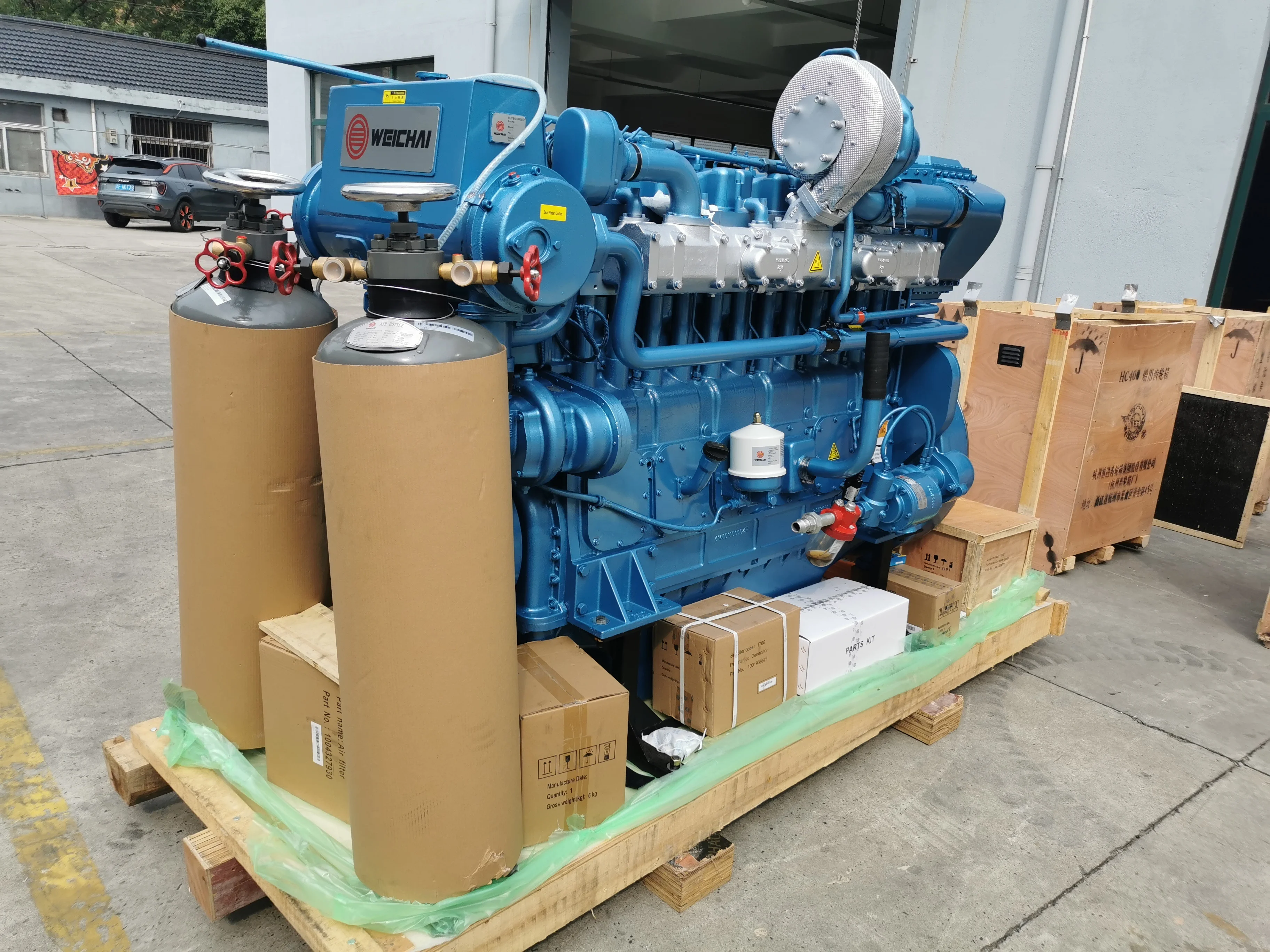 Weichai Water Cooled 450hp Marine Diesel Engine Whm6160 Series ...