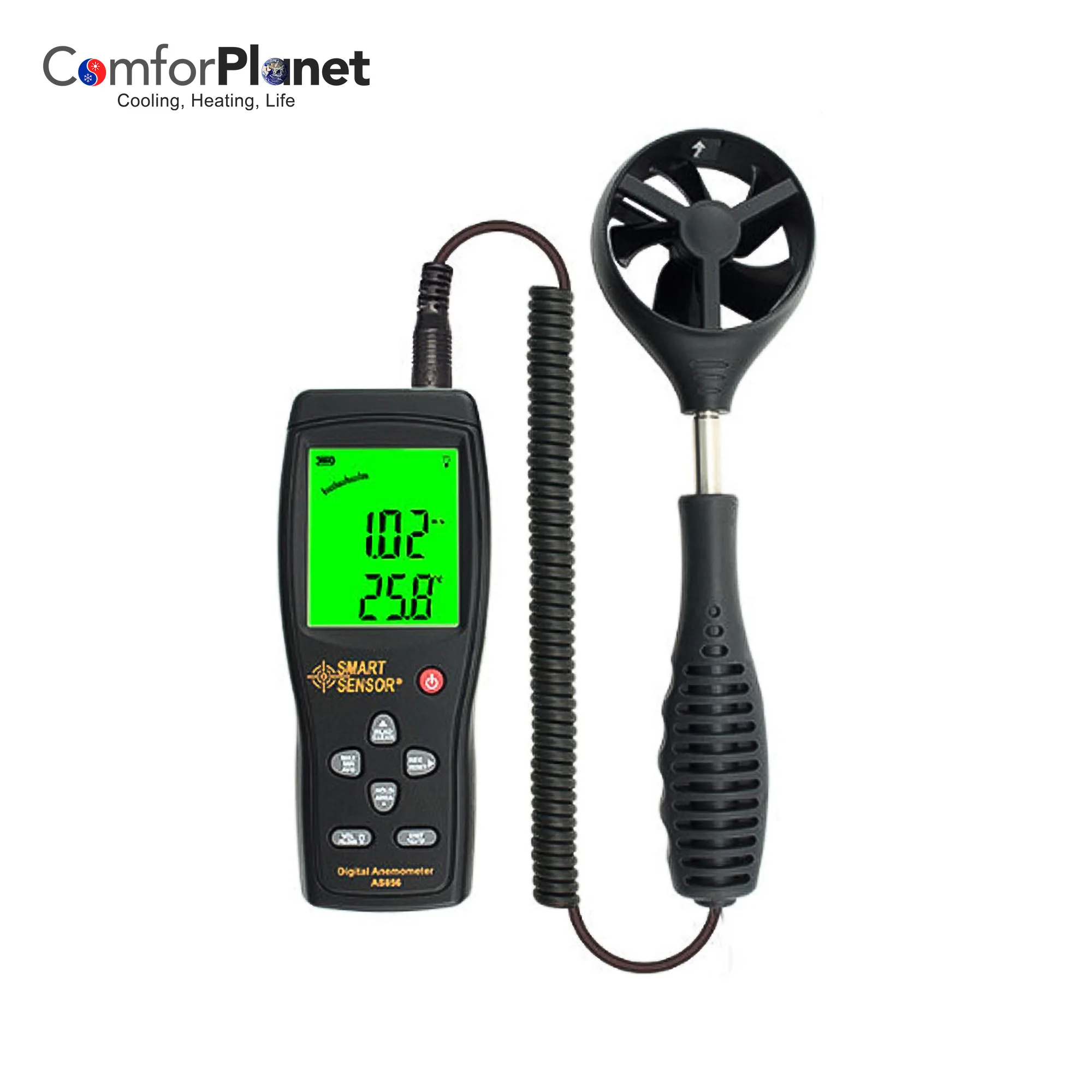 Capillary Speed Meter Anemometer with LCD Display for HVAC Airflow ...