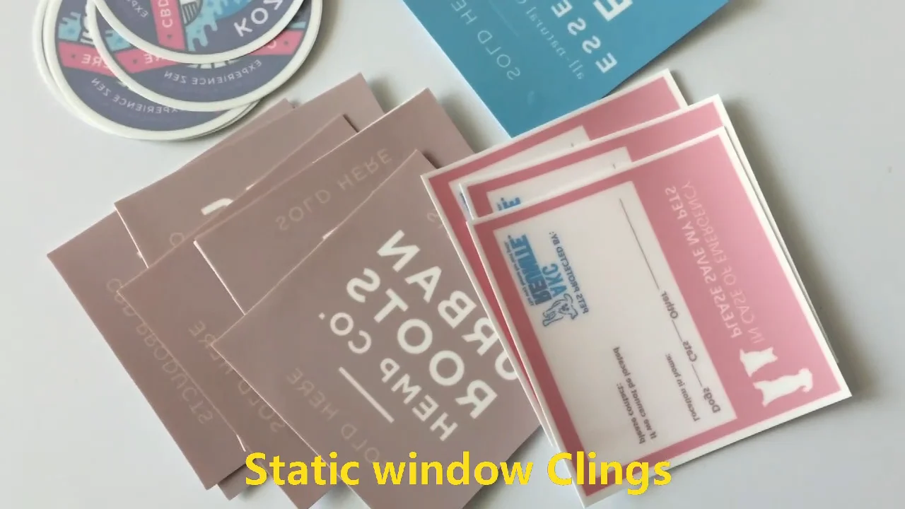 Removable Static Clings Window Stickers Custom Shape Reverse Printing ...