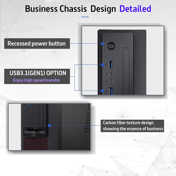 Mini ITX Computer Case - 7.5L Desktop SFF Tool-less Chassis with USB ...