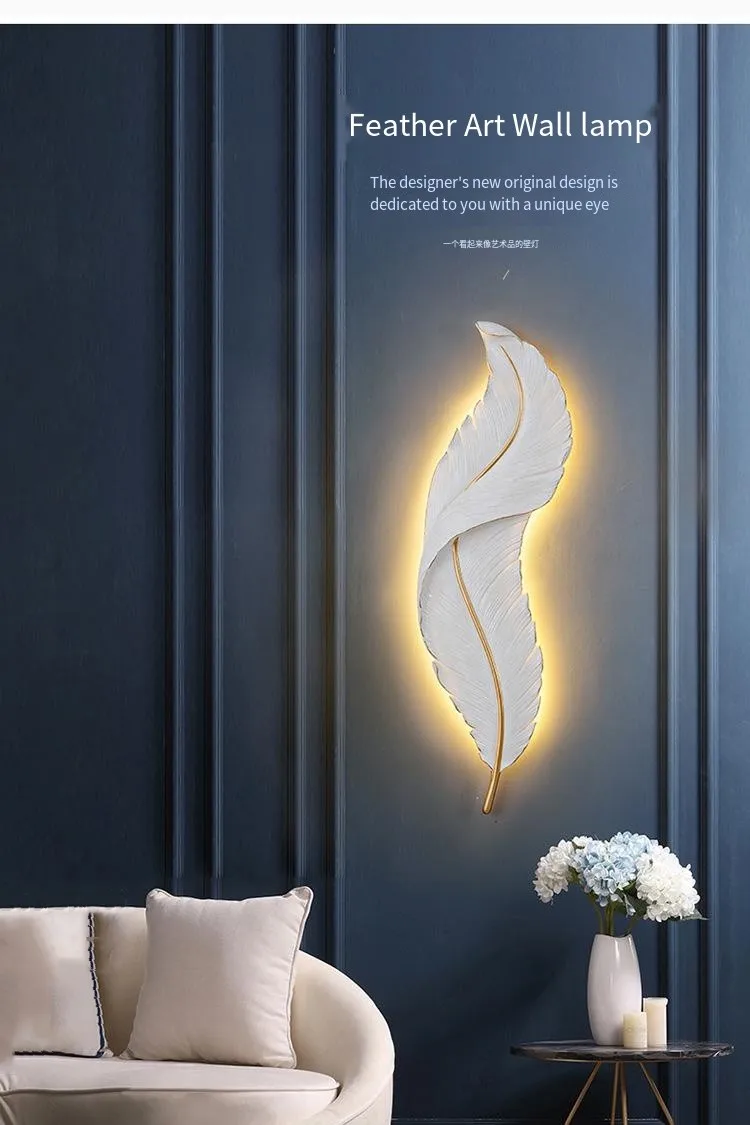 Modern Led Sconces Living Room Background Bedroom Wall Bedside Lamp ...