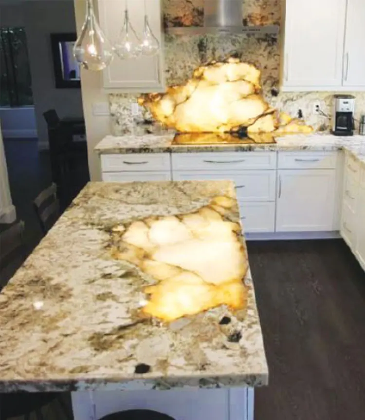 Luxury Pandora Marble Backlit Patagonia Home Decor Panel