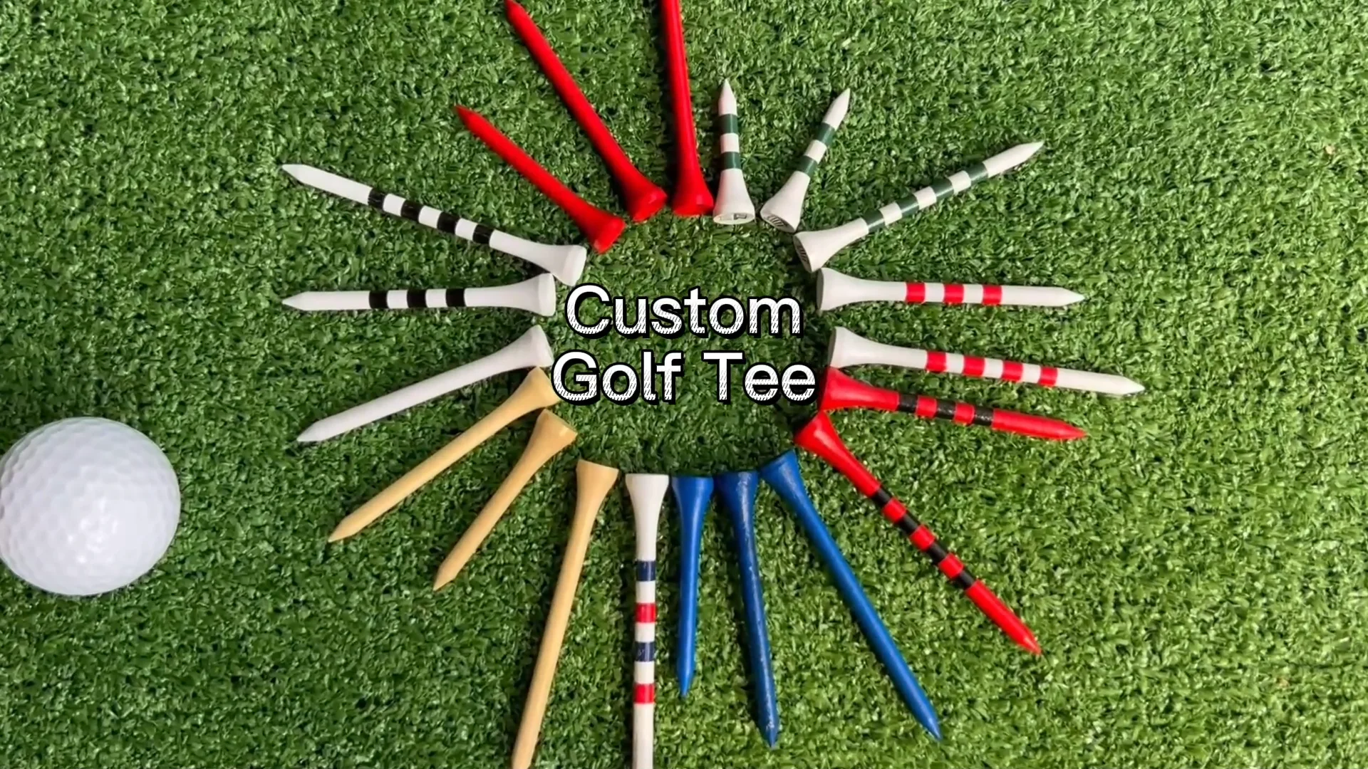 High Quality Durable Wooden Golf Tee Custom Logo Color Professional ...