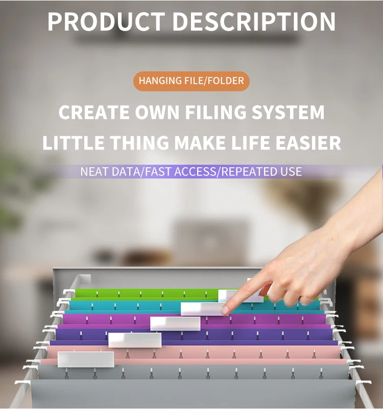 Home and Office Color Coded File Reinforced Hanging File Folders ...