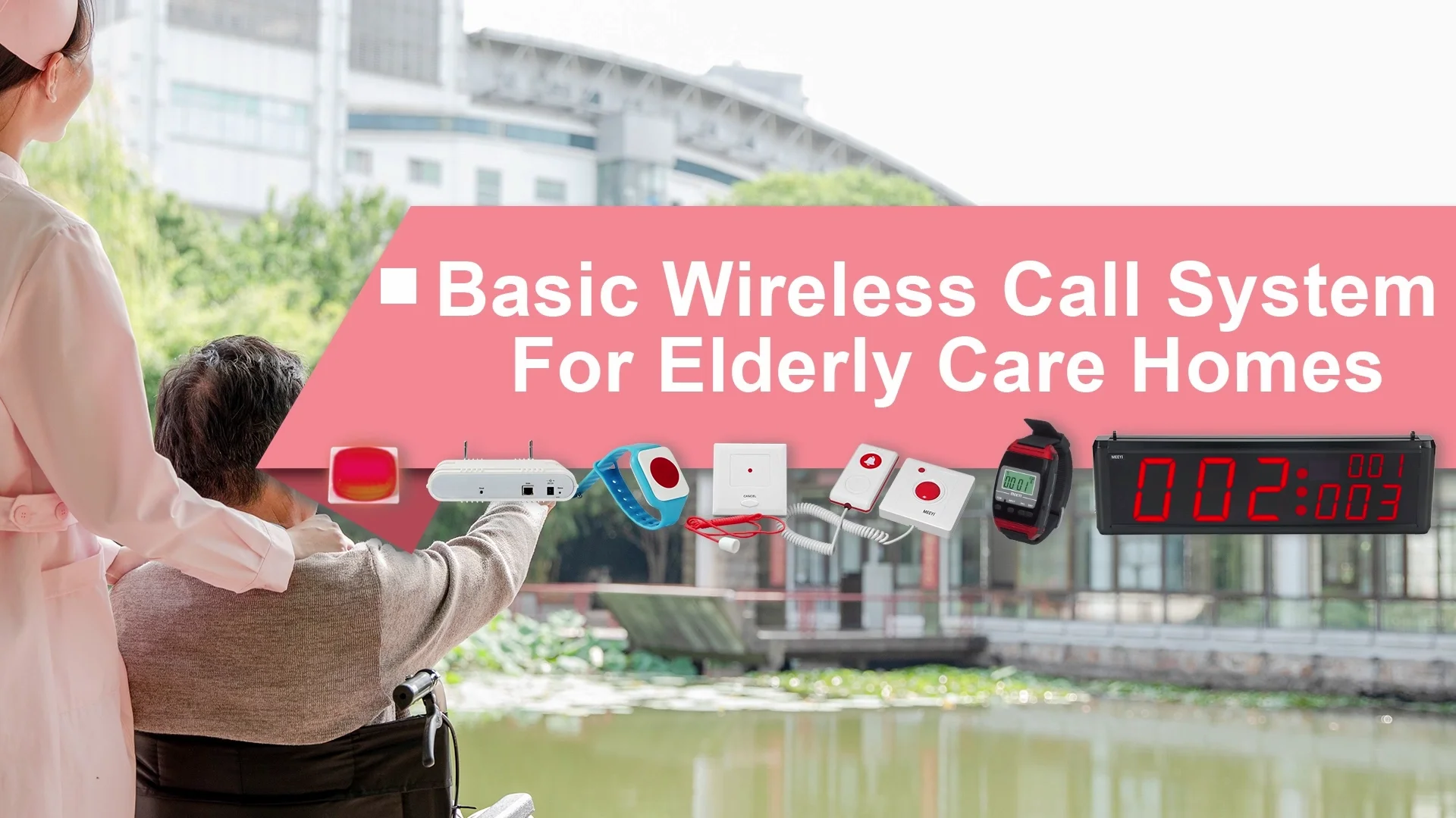 Wireless Hospital Clinic Nursing Home Caregiver Pager Button Bell ...