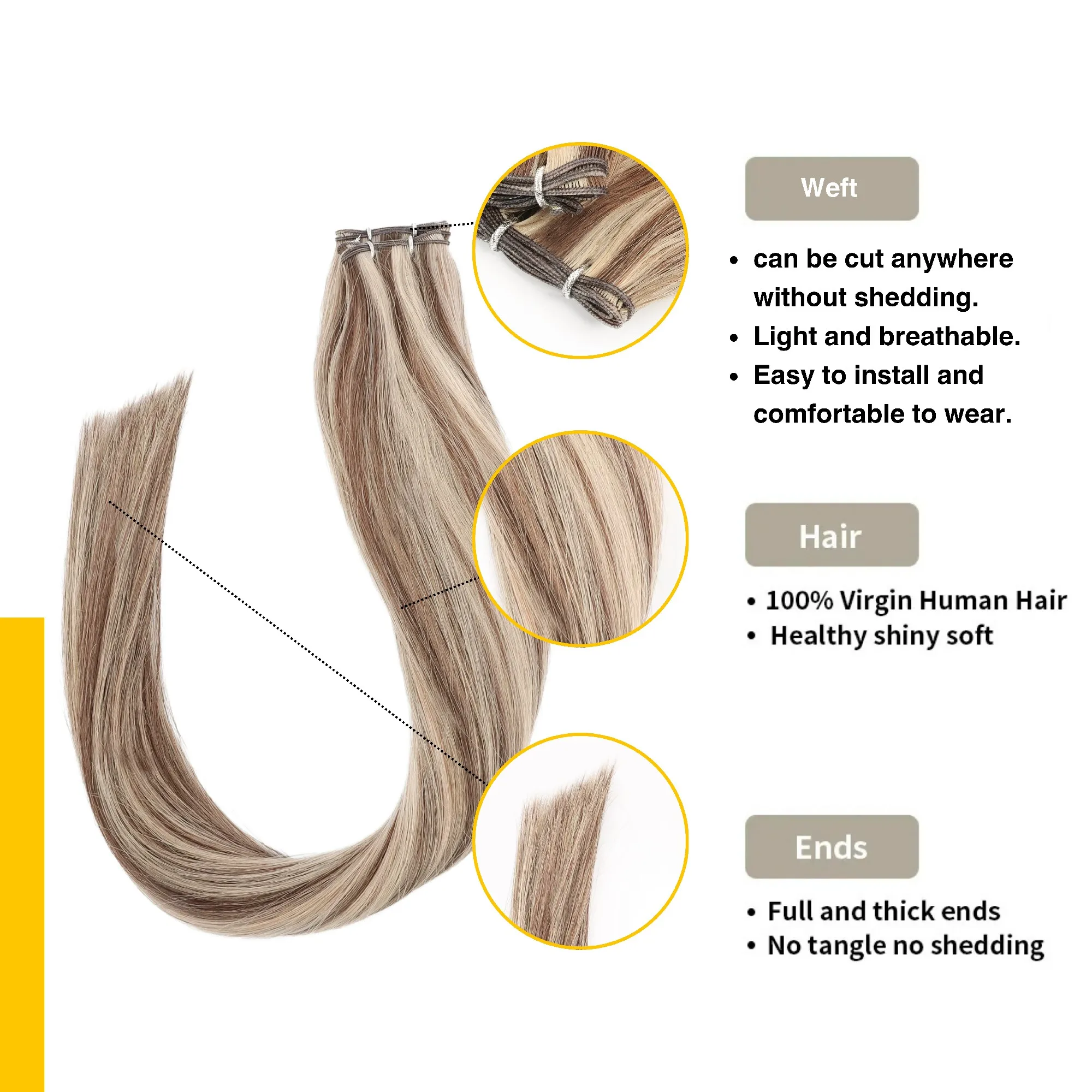 Salon Quality Genius Hair Weft - Remy European Extensions