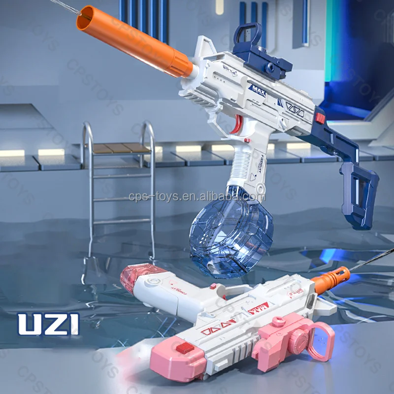 Electric Water Gun With Uzi Model Water Squirt Gun Powerful Automatic ...