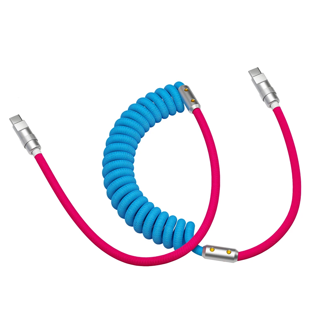 Coil Charging Cable Spiral Usb Data Cable Type C Micro Flexible Soft ...