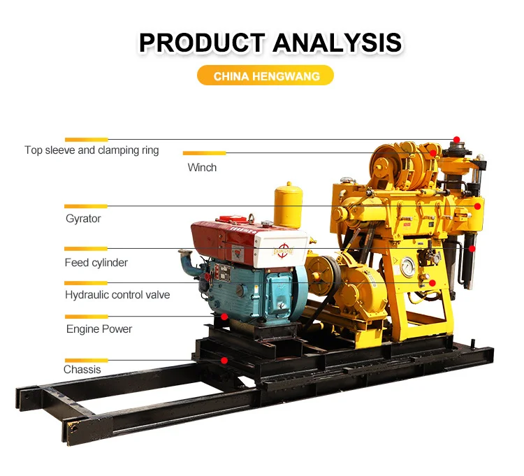 Mining Portable Hydraulic Crawler Drilling Rig - 160m Depth
