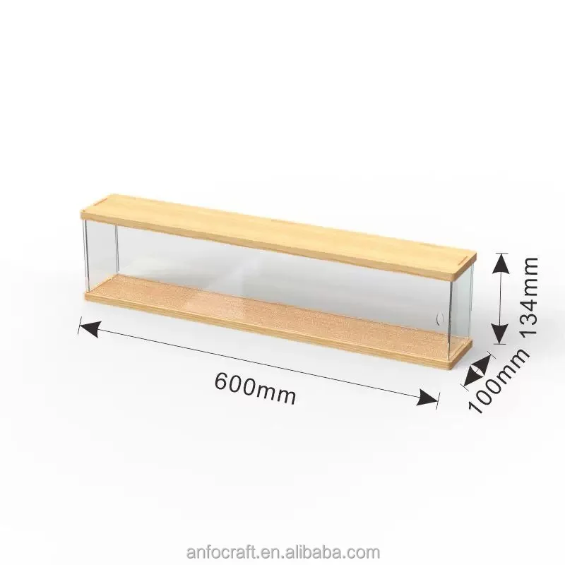 2-Level Clear Acrylic Display Case, Dustproof Showcase for Collection ...