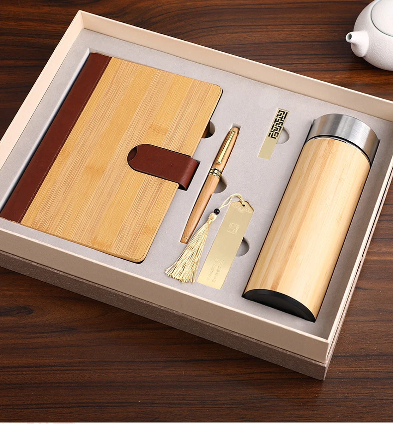 Business A5 Notebook Bookmark Pen Thermos Cup USB Drive Gift Box Set