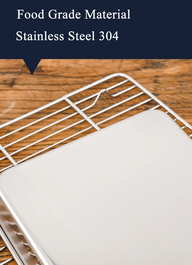 Wholesale Full Size Rectangle Bake BBQ Pan Kitchen Bakeware Stainless ...