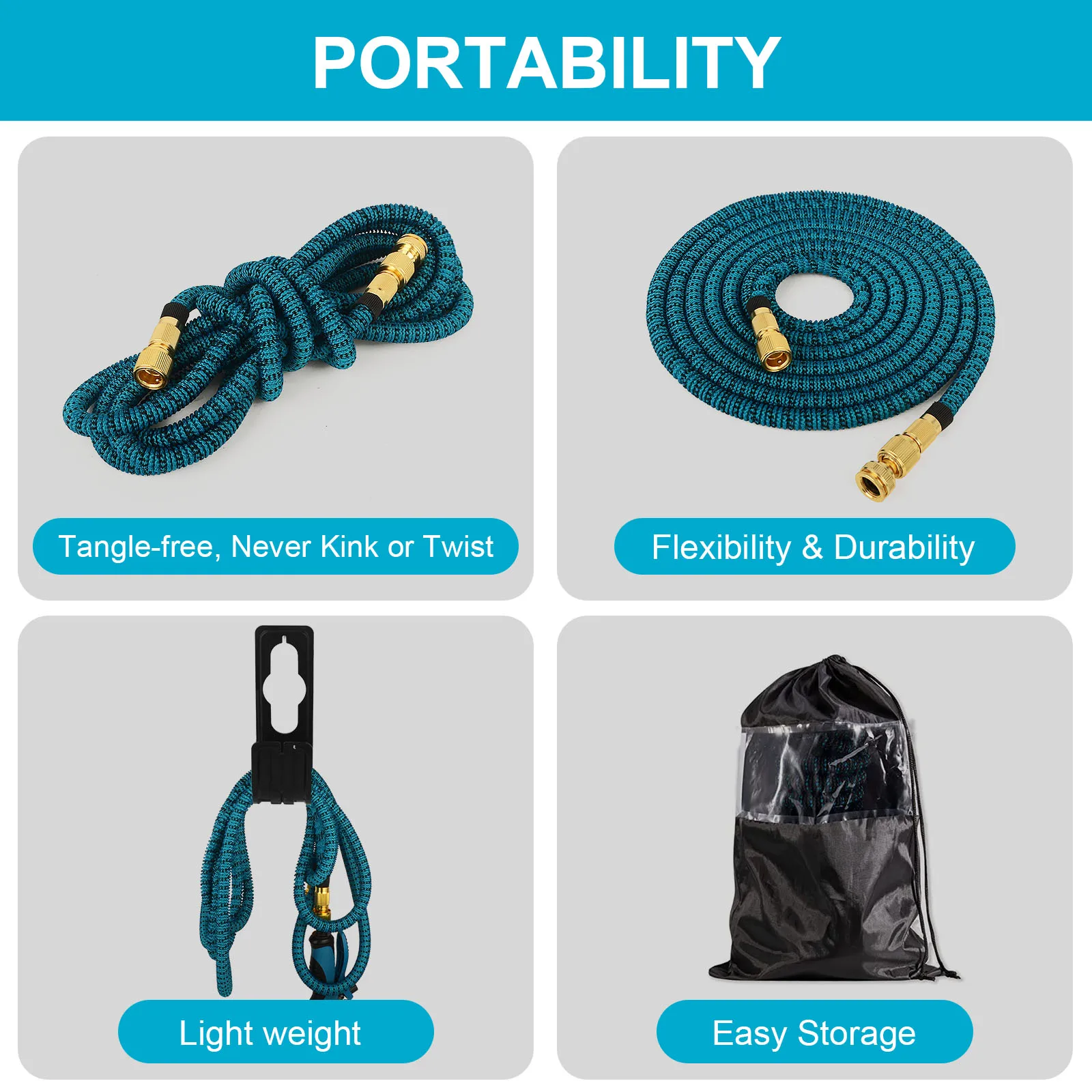 2023 Upgraded Expandable Magic Flexible Water Pipe Garden Hose 75 Ft ...