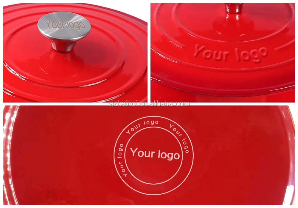 Kitchen Customizable Enameled Dutch Oven Cast Iron Cookware Casserole ...