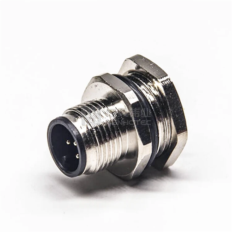 M12 Connector Signal 5 Pin Circular Conn Male Female Panel Mount - Buy ...