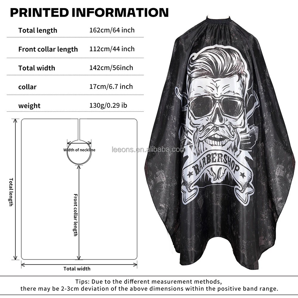 Leeons Professional Design Salon Barber Using Custom Hair Cutting Cape ...