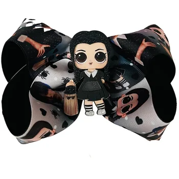 Wednesday Inspired Bow Addams Family Boutique Hair Bows For Girls ...