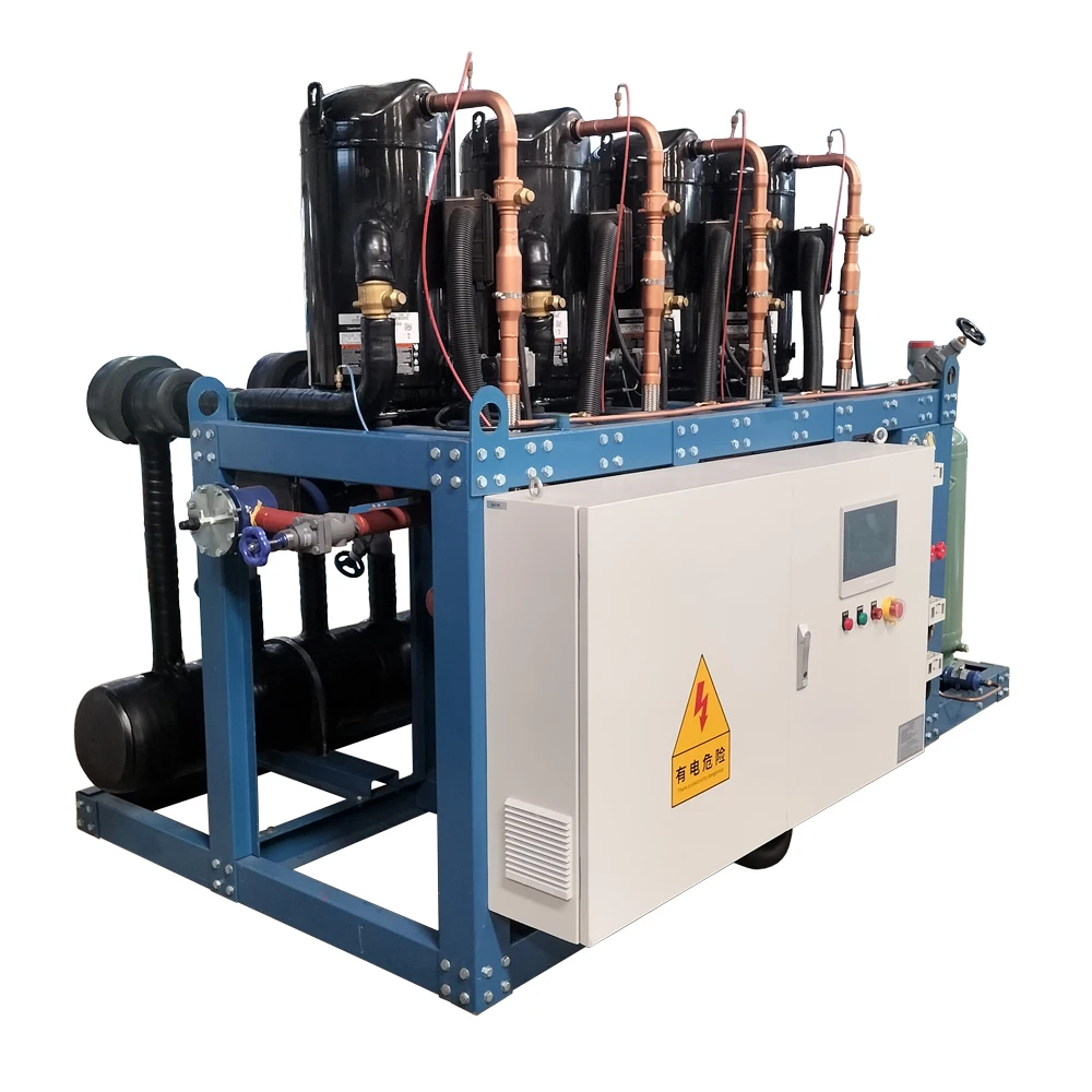 Condensing unit screw compressor 150 kw open type condensing unit ...