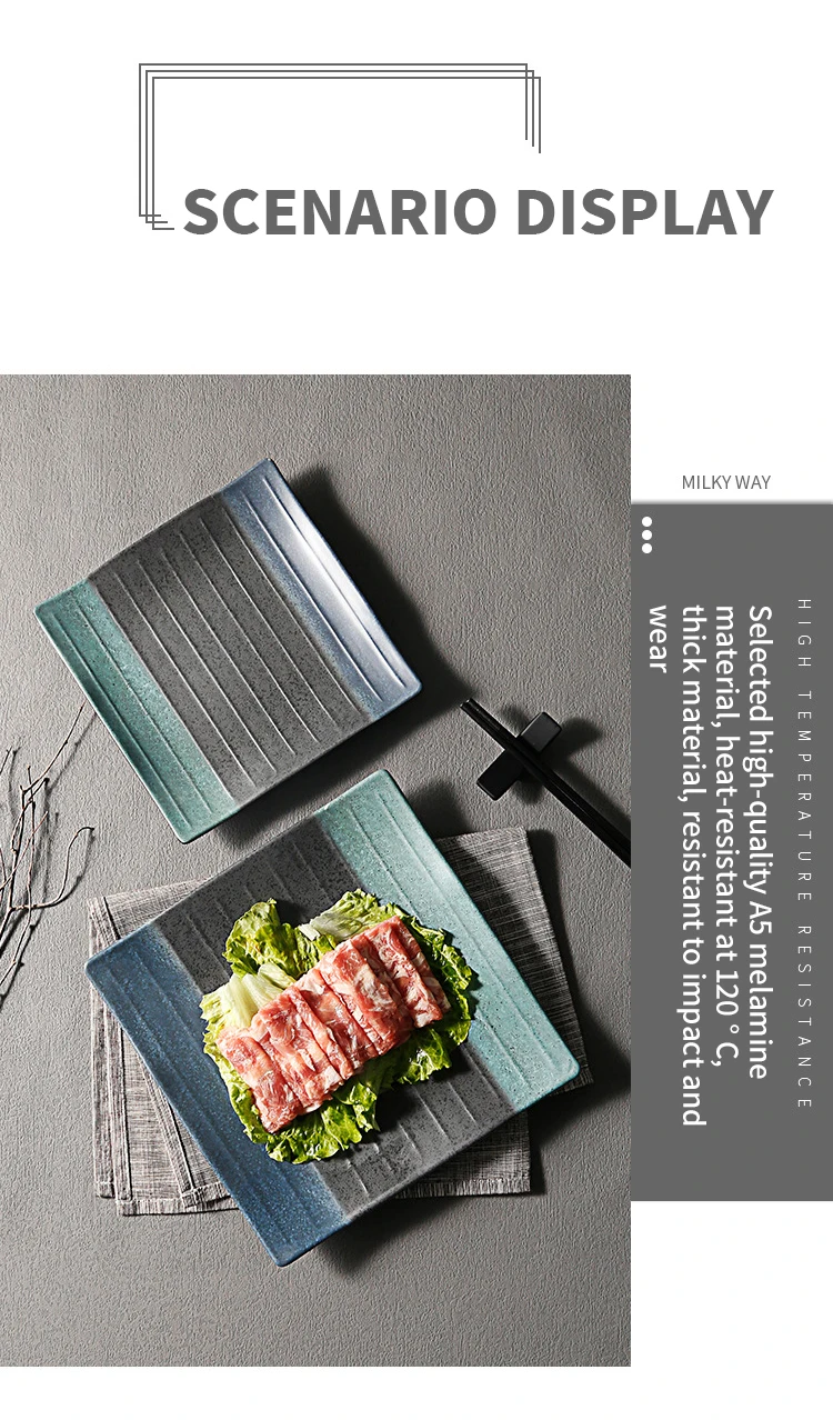 Stock Dinnerware Matte Black Wholesale Restaurant Melamine Food Serving ...