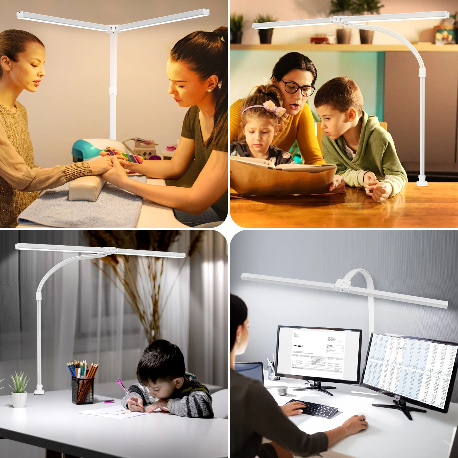 31.5" Wide Desk Lamp - Eye-Caring LED Task Light for Office