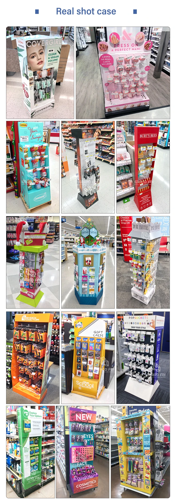 Double Sided Cardboard Hook Peg Display Rack - Corrugated Retail Floor ...