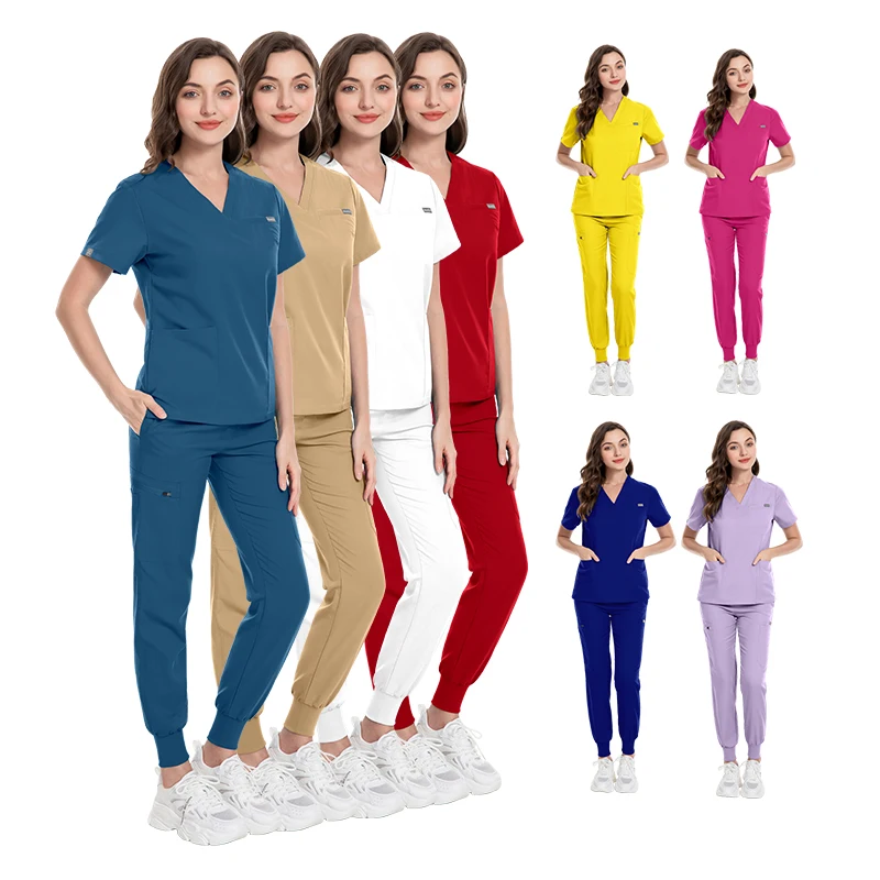 2024 Oem Comfortable Hospital Uniforms For White Color Women Rayon ...
