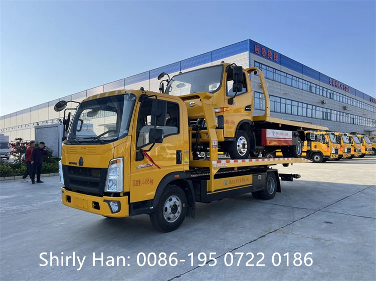 Sinotruk Howo 4x2 Road Wrecker Full Down Flatbed Tow Truck For Sale In ...