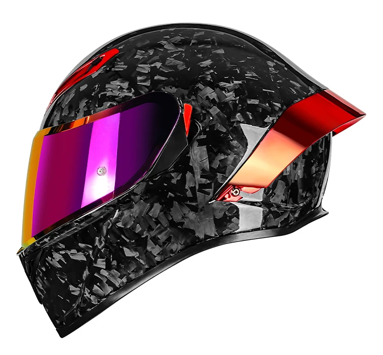 Factory Top-notch Full Face Motorcycle Helmet Carbon Fiber Double Lens ...