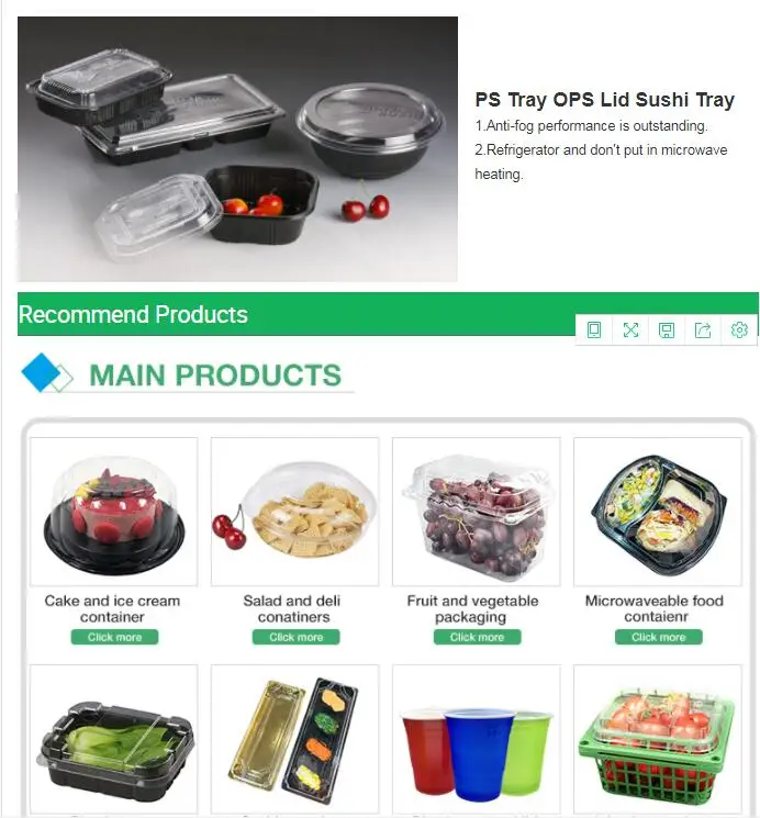 Ps Plastic Sushi Container - Disposable Lunch Box