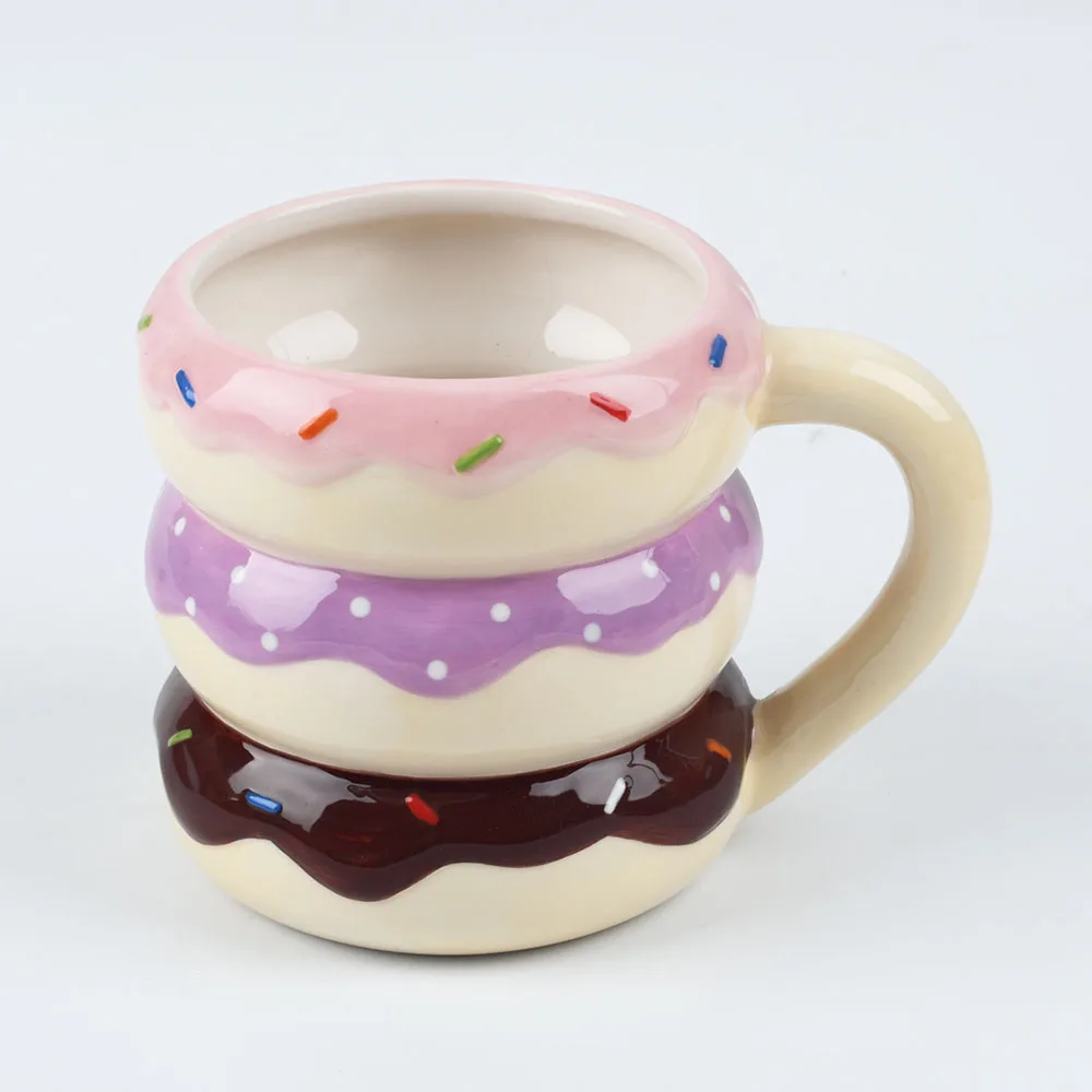 Wholesale Donut Design Creative Ceramic Coffee Mug Customized Logo ...