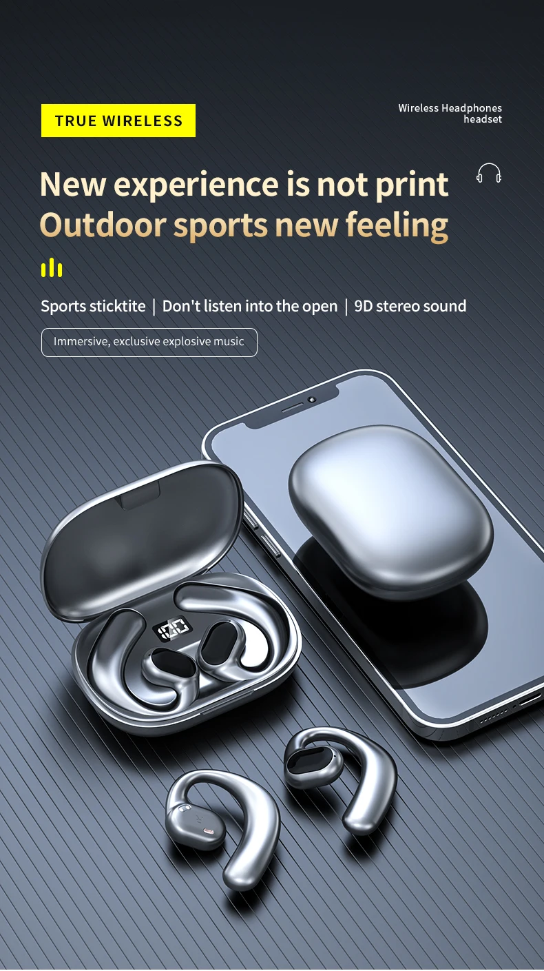 GT01 TWS Earphones - 9D Hifi Stereo, Waterproof & BT 5.0