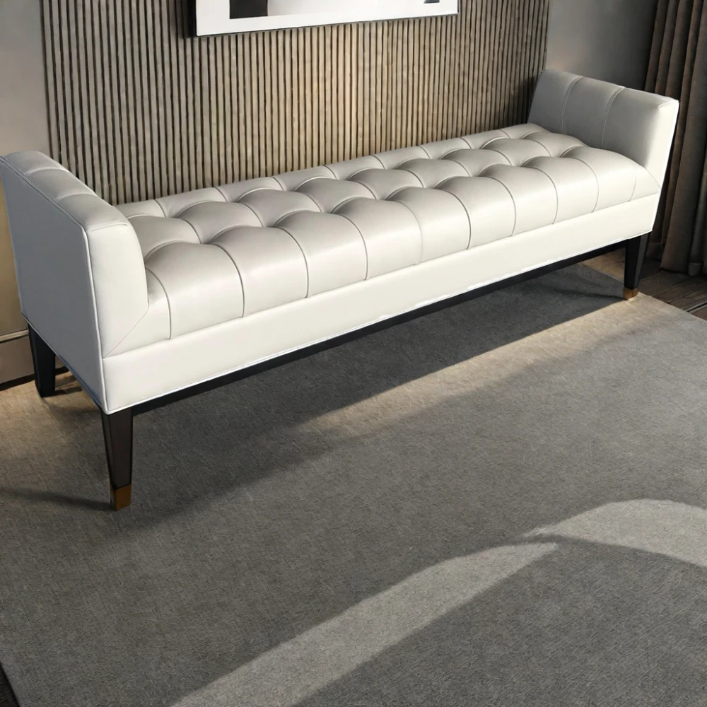 Modern Bench Sofa Luxury modern living furniture Italian style Button ...