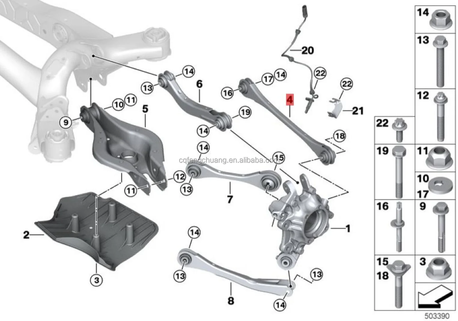 Car Parts Rear Suspension Wishbone Control Arm for BMW Z4 G29 G20 G80 ...