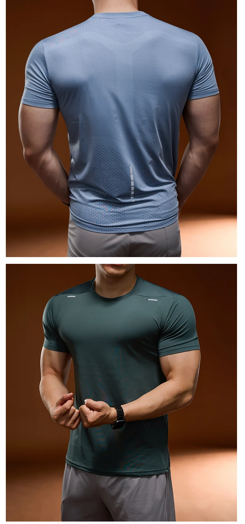 LVD142 Men s QuickDrying Gym Shirts Joggers Set Fitness Apparel Combo ...